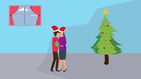 seamless loop animation dancing christmas characters Stock Footage ...