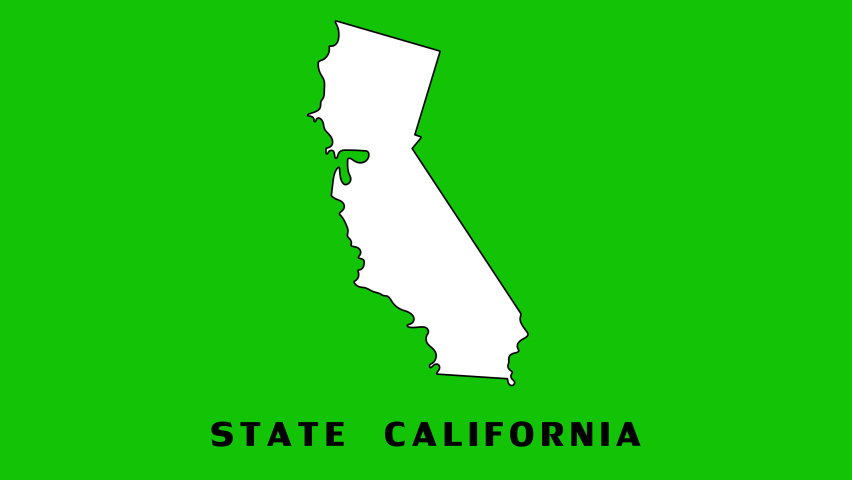 california state usa animated map showing Stock Footage Video (100% ...