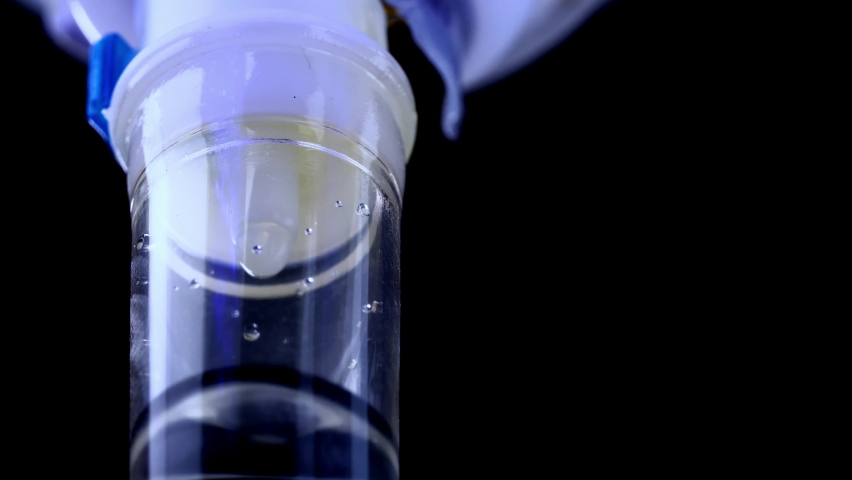 Isolated Dropper System in Close-up Stock Footage Video (100% Royalty ...