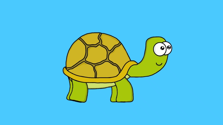 animated cartoon walking turtle video Stock Footage Video (100% Royalty ...