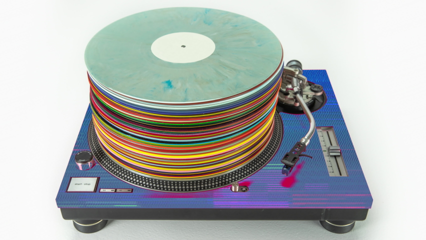 Stack Of Vinyl Records Stock Video Footage - 4K and HD Video Clips ...