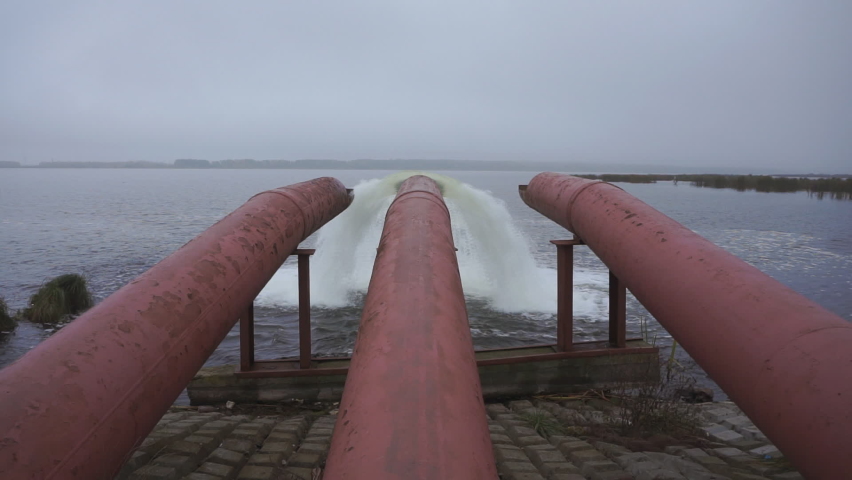 Sewer Water Spills Out Pipe Concept Stock Footage Video (100% Royalty ...