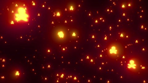 Pirate Flag Jolly Roger Flying Towards Stock Footage Video (100% ...