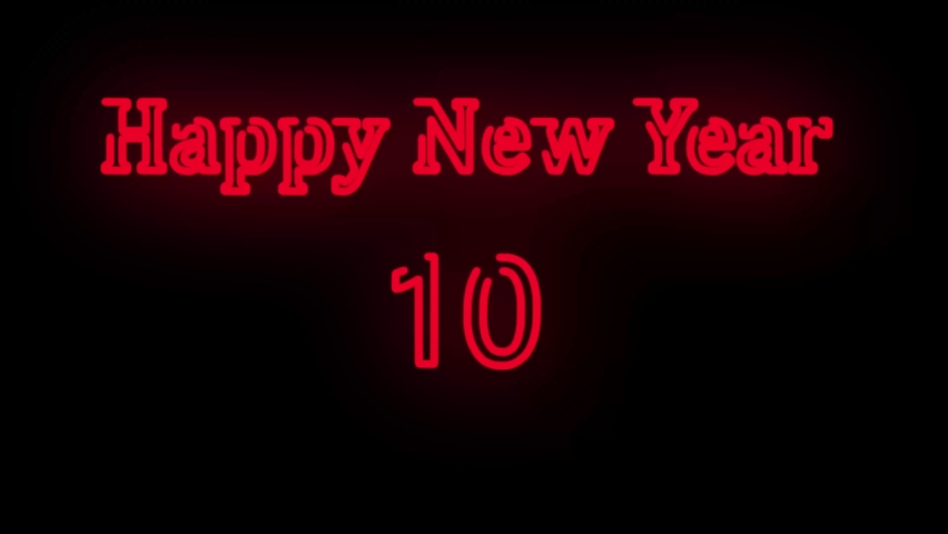 New Years Holiday Countdown. 4k Stock Footage Video (100% Royalty-free ...