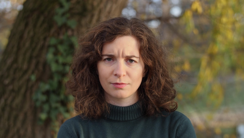 Pretty Confuse Girl Look Camera Stock Video Footage - 4K and HD Video ...