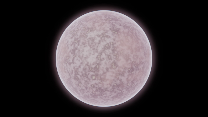 animated spinning glowing slightly pink planet Stock Footage Video (100 ...
