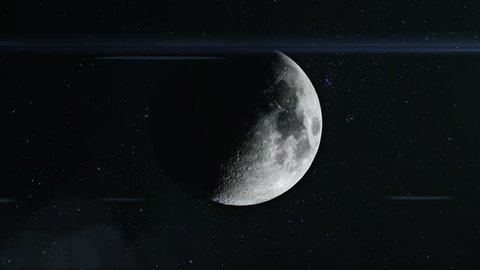 Earths Moon Lens Flares Slight Camera Stock Footage Video (100% Royalty ...