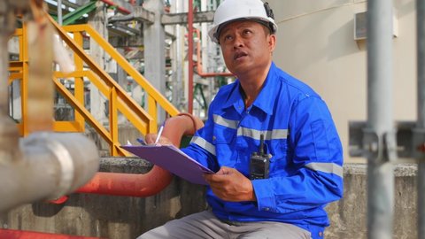 Production Technician Daily Check Equipment Production Stock Footage ...