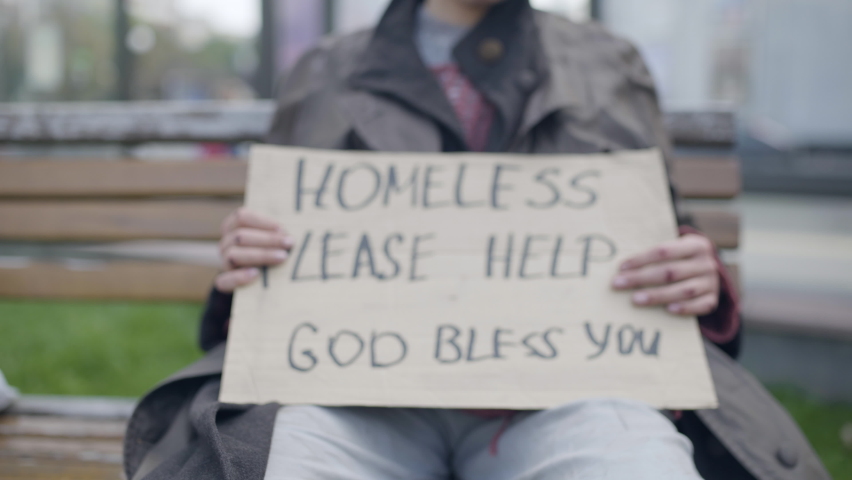 Please Help Sign in Tramps Stock Footage Video (100% Royalty-free ...