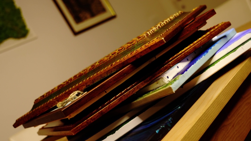Stack of paintings Stock Video Footage - 4K and HD Video Clips ...