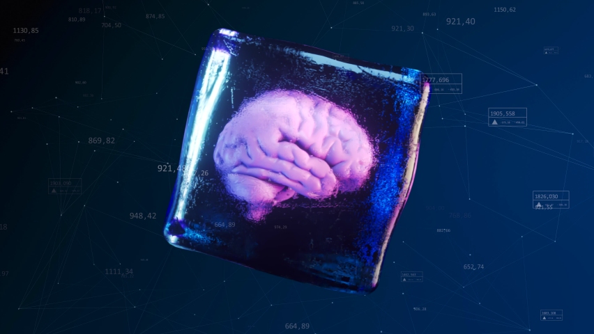 frozen human brain inside rotating ice Stock Footage Video (100% ...
