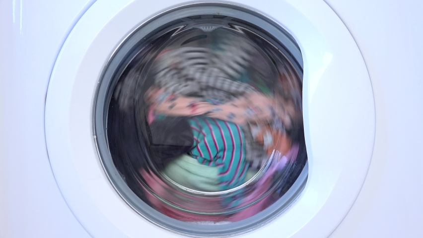laundry machine washing disinfecting cleaning clothes Stock Footage ...