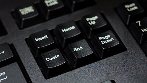 Finger Pressing Delete Key On Black Stock Footage Video (100% Royalty ...