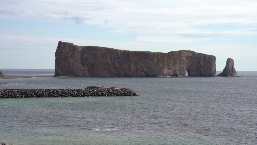 Perce Rock and landscape in Quebec, Canada image - Free stock photo ...