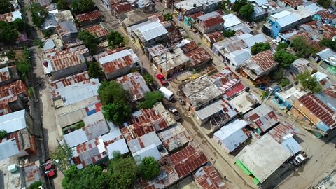 Aerial View Above Buildings Ghetto District Stock Footage Video (100% ...