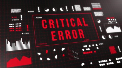 Critical Error System Failure Alert System Stock Footage Video (100% ...