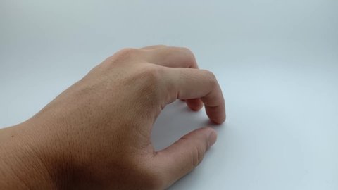 Hand Gesture Knocks Tapping His Fingers Stock Footage Video (100% ...
