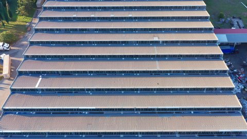 Sawtooth Metal Roof Big Factory Production Stock Footage Video (100% ...