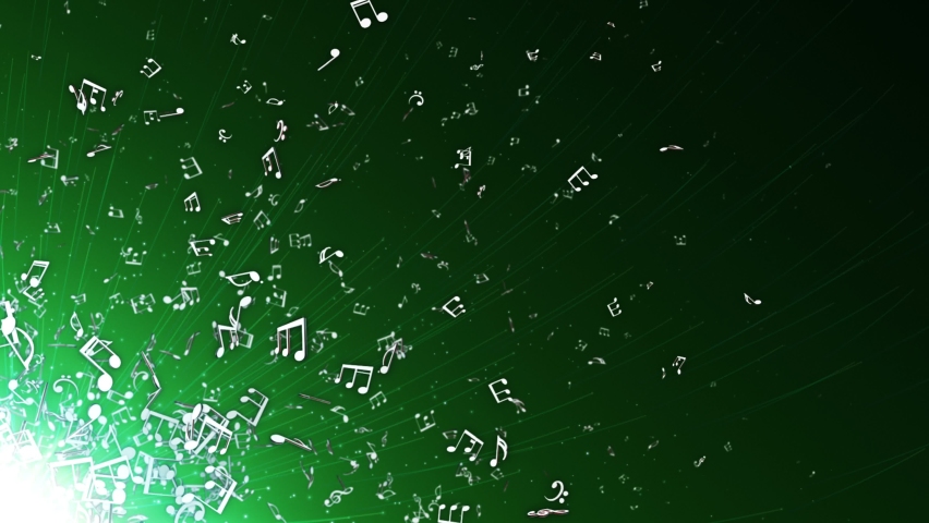flying musical notes animation rendering background Stock Footage Video ...