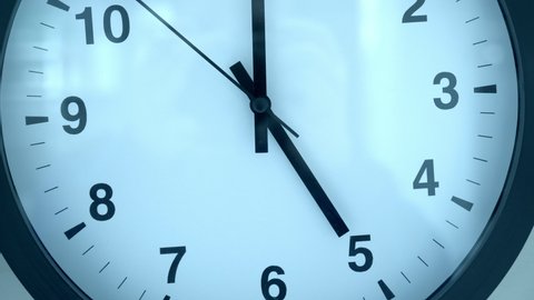 Wall Clock Show Running Time Time Stock Footage Video (100% Royalty ...