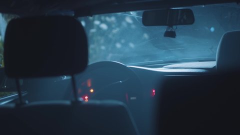 Empty Car Parked On Country Road Stock Footage Video (100% Royalty-free ...