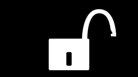 Lockdown Announcement Simple Word Lock Animation Stock Footage Video ...