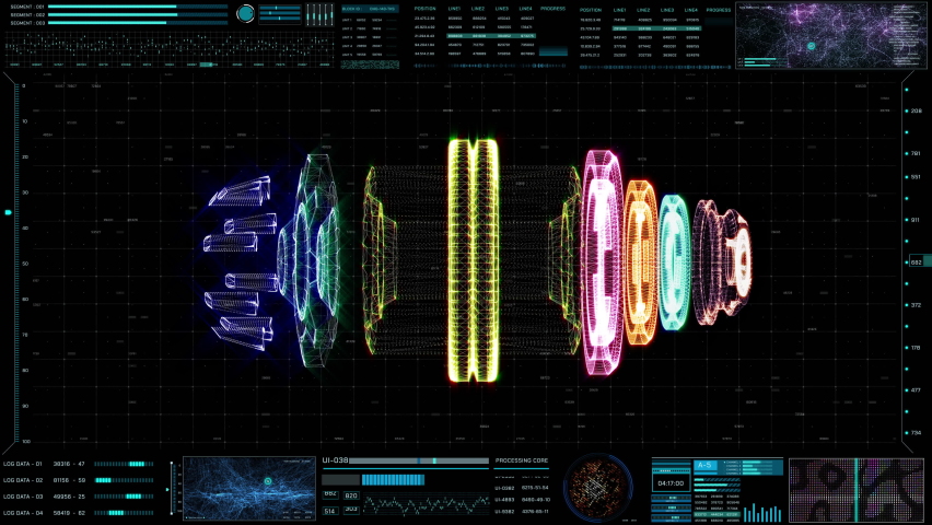 Futuristic spaceship control panel interface. Spacecraft digital ...