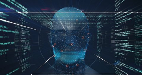 Hitech User Interface Head Display Background Stock Footage Video (100% ...