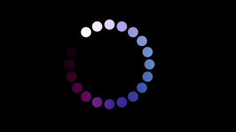Looped Gradient Loading Circle Icon Animation Stock Footage Video (100% ...