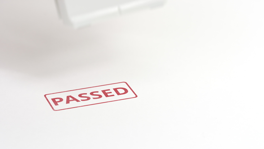 Passed Red Rubber Stamp On Paper Stock Footage Video (100% Royalty-free ...