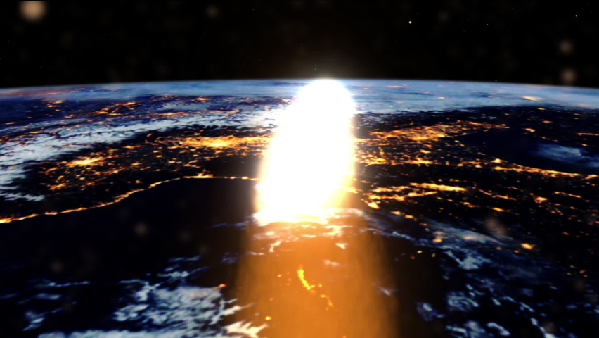 meteorite entering atmosphere 3d animation Stock Footage Video (100% ...
