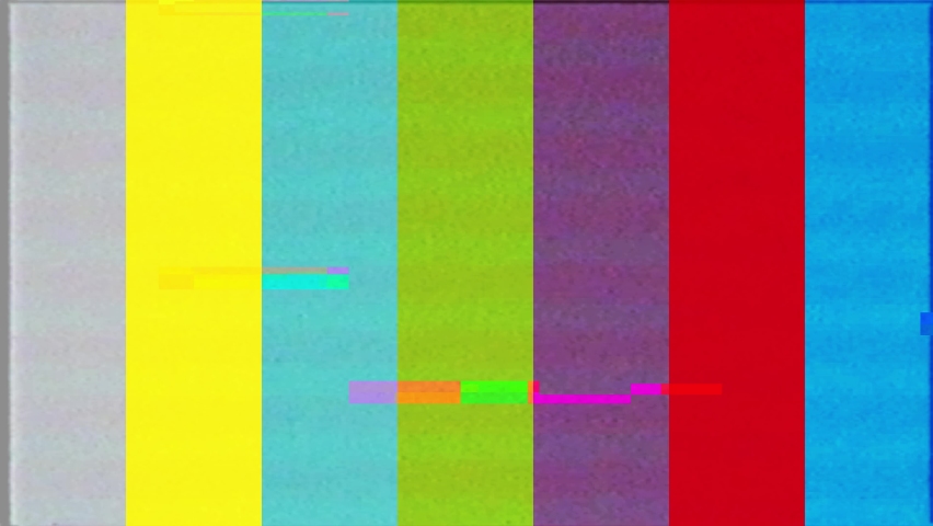 No signal glitch analog TV pixel noise distortion. Digital interference ...