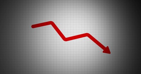 Downwards Glowing Red Arrow On Grey Stock Photo 557720170 | Shutterstock