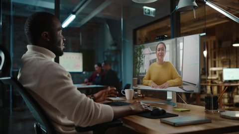 Handsome Black African American Project Manager Stock Footage Video ...