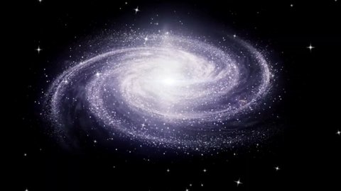Spiral Galaxy Rotation Loop Millions Stars Stock Footage Video (100% ...