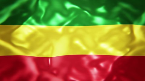 Realistic Looping 3d Animation Rastafarian Flag Stock Footage Video ...