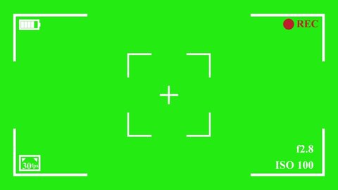 Camera Rec Viewfinder Green Screen Video Stock Footage Video (100% ...
