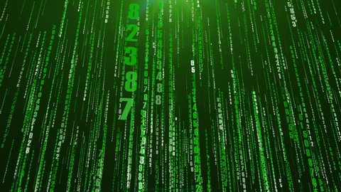 random symbols falling down code rain Stock Footage Video (100% Royalty ...