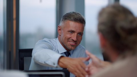 Businessman Talking Client Office Male Advisor Stock Footage Video (100 ...