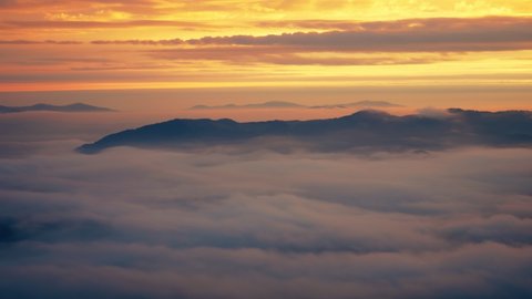Very Smooth Cloud Movement Mountain Sunrise Stock Footage Video (100% ...