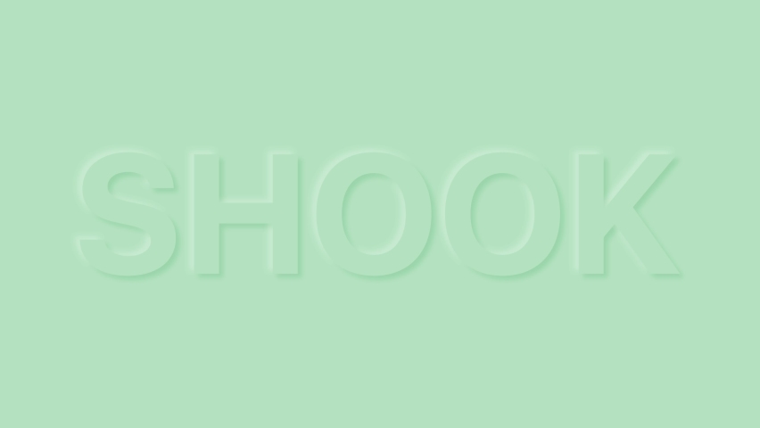 word shook pastel color trendy neumorphism Stock Footage Video (100% ...