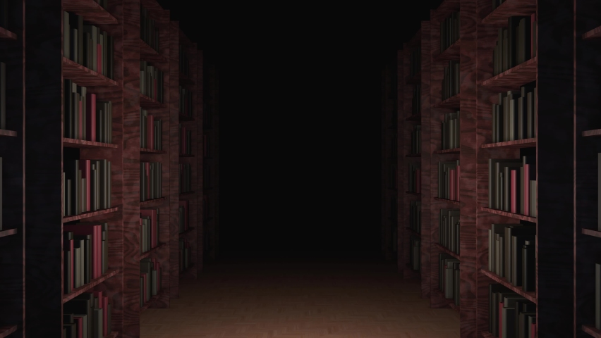 old library corridor night Stock Footage Video (100% Royalty-free ...