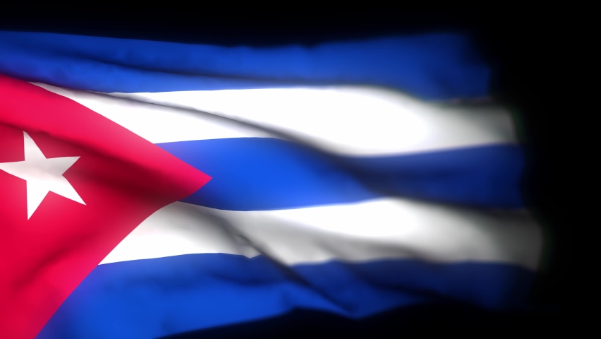 Cuba Flag Realistic 3d Animation Waving Stock Footage Video (100% ...