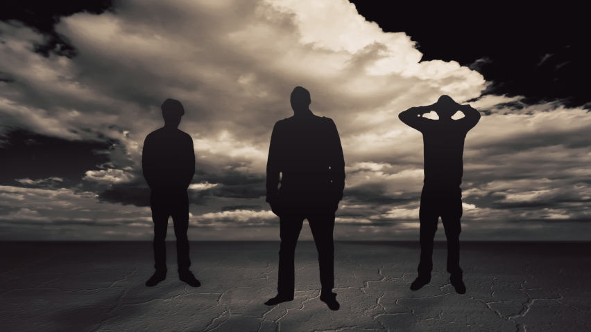 Group of Sad Men Silhouettes Stock Footage Video (100% Royalty-free ...
