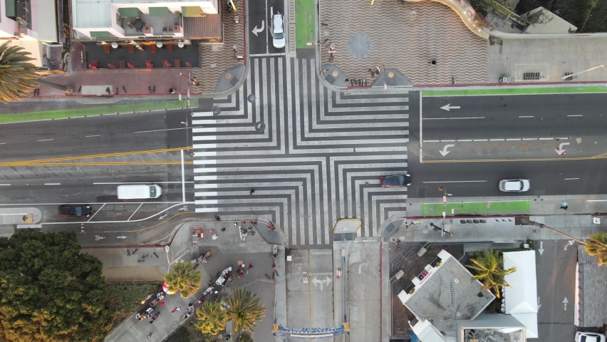 pattern crosswalk aerial shot Stock Footage Video (100% Royalty-free ...