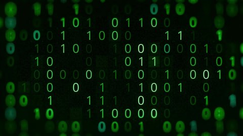 Digital Binary Data Streaming Binary Code Stock Vector (Royalty Free) 1096069985