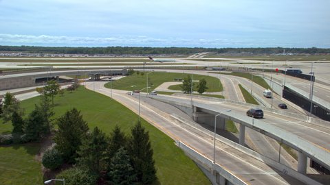 Two Way Four Lane Toll Road Stock Footage Video (100% Royalty-free ...