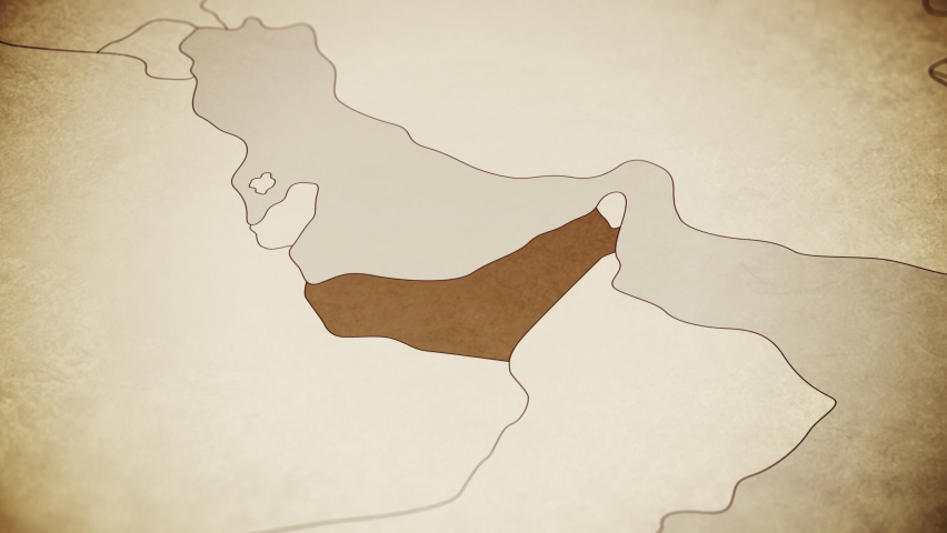 vintage map showing dubai city Stock Footage Video (100% Royalty-free ...