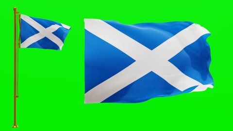 Flags Green Screen Chroma Key High Stock Footage Video (100% Royalty ...