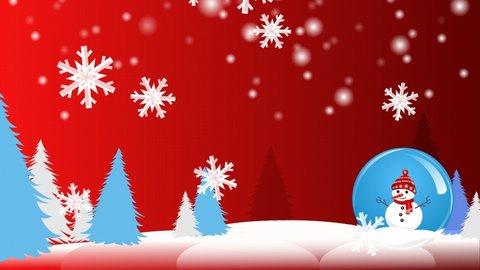 Winter Background Animation Snowfall Animated Tree Stock Footage Video ...